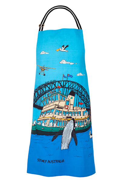 Cotton Apron: Sydney Harbour – Squidinki