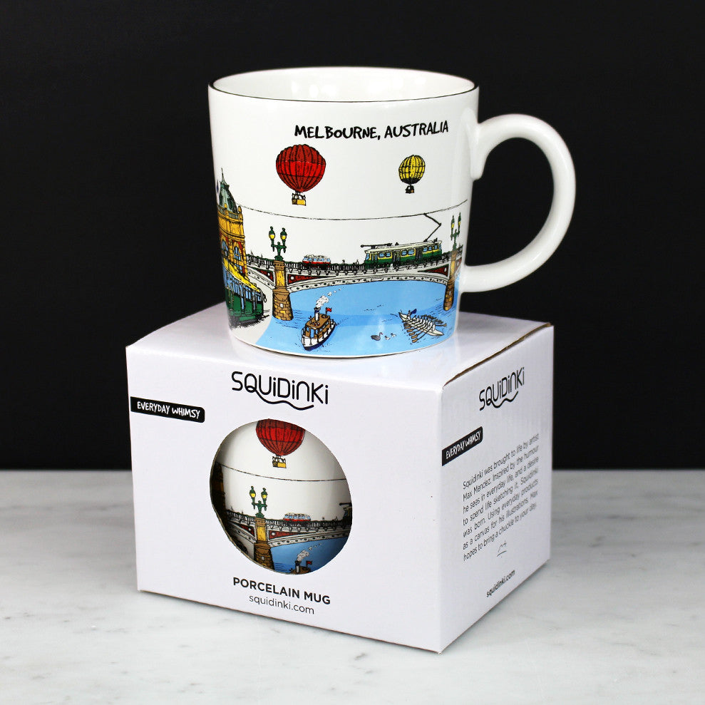 Porcelain Mug: Melbourne – Squidinki